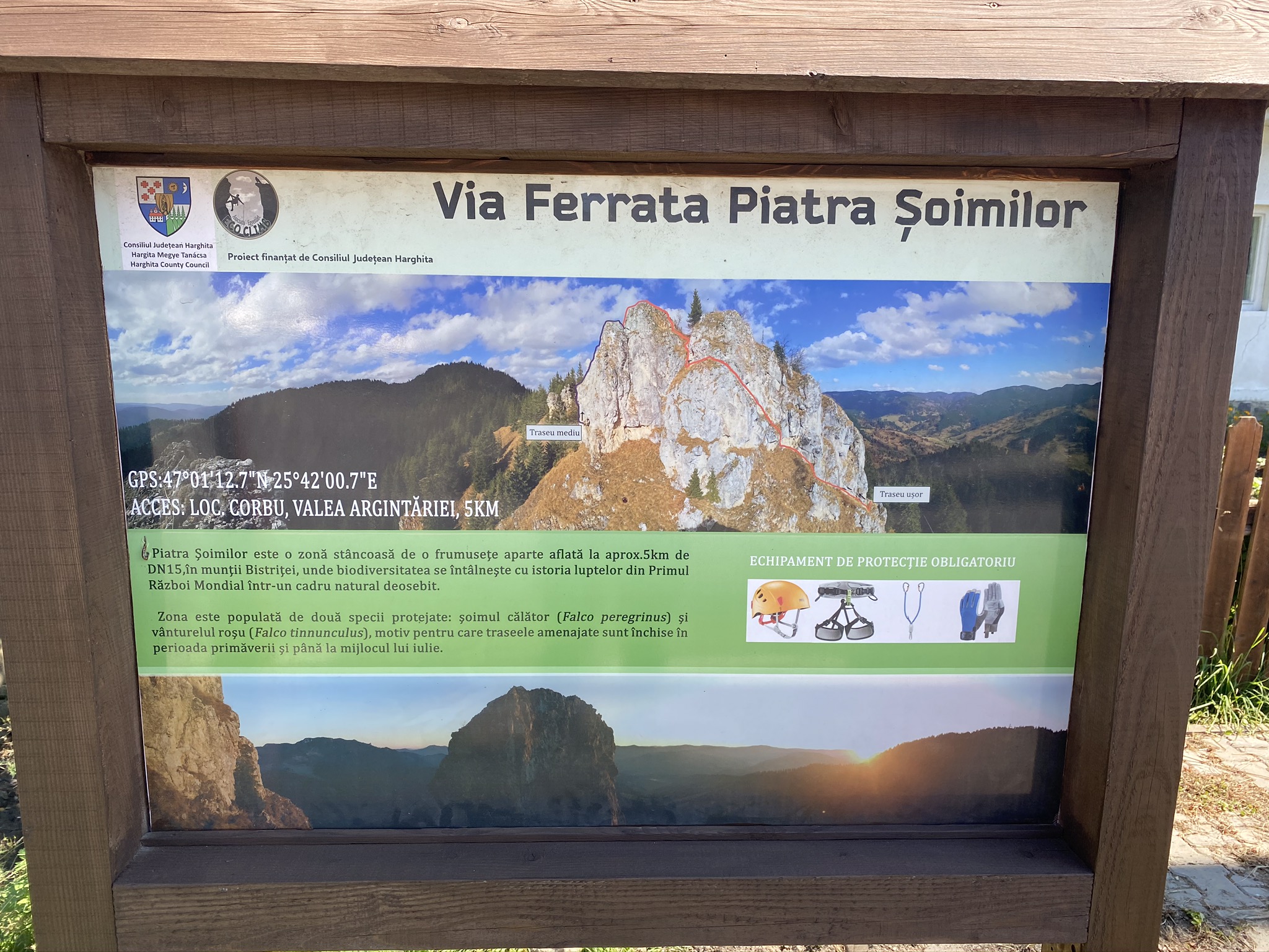 Via Ferrata “Piatra Șoimilor” – comuna Corbu, jud. Harghita (3 trasee ...